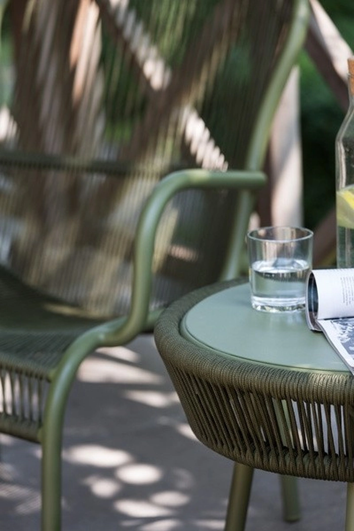 Vincent Sheppard Loop Outdoor Lounge Chair Rope Moss|Outdoor Lounge Chair